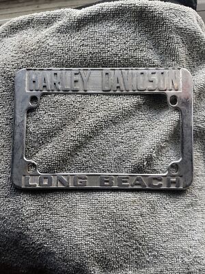 Vintage Long Beach Harley Davidson Motorcycle License Plate Frame | eBay