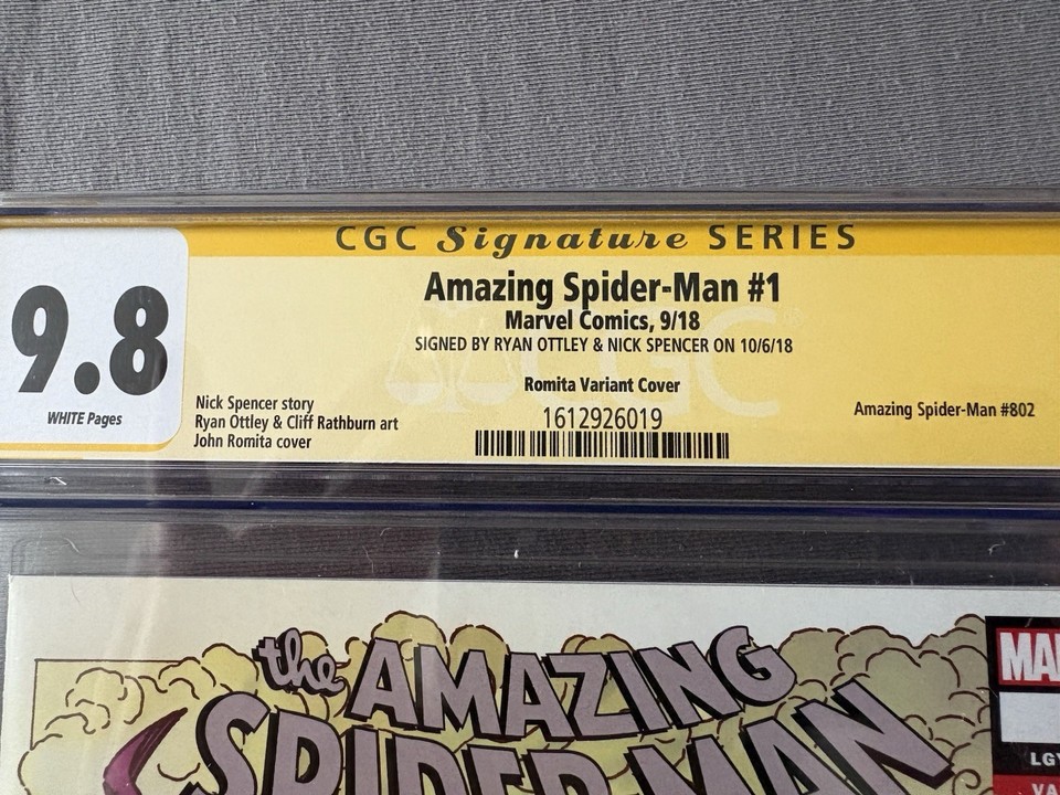 Amazing Spider-Man #1 (2018) CGC 9.8 Signed By Ryan Ottley & Nick ...
