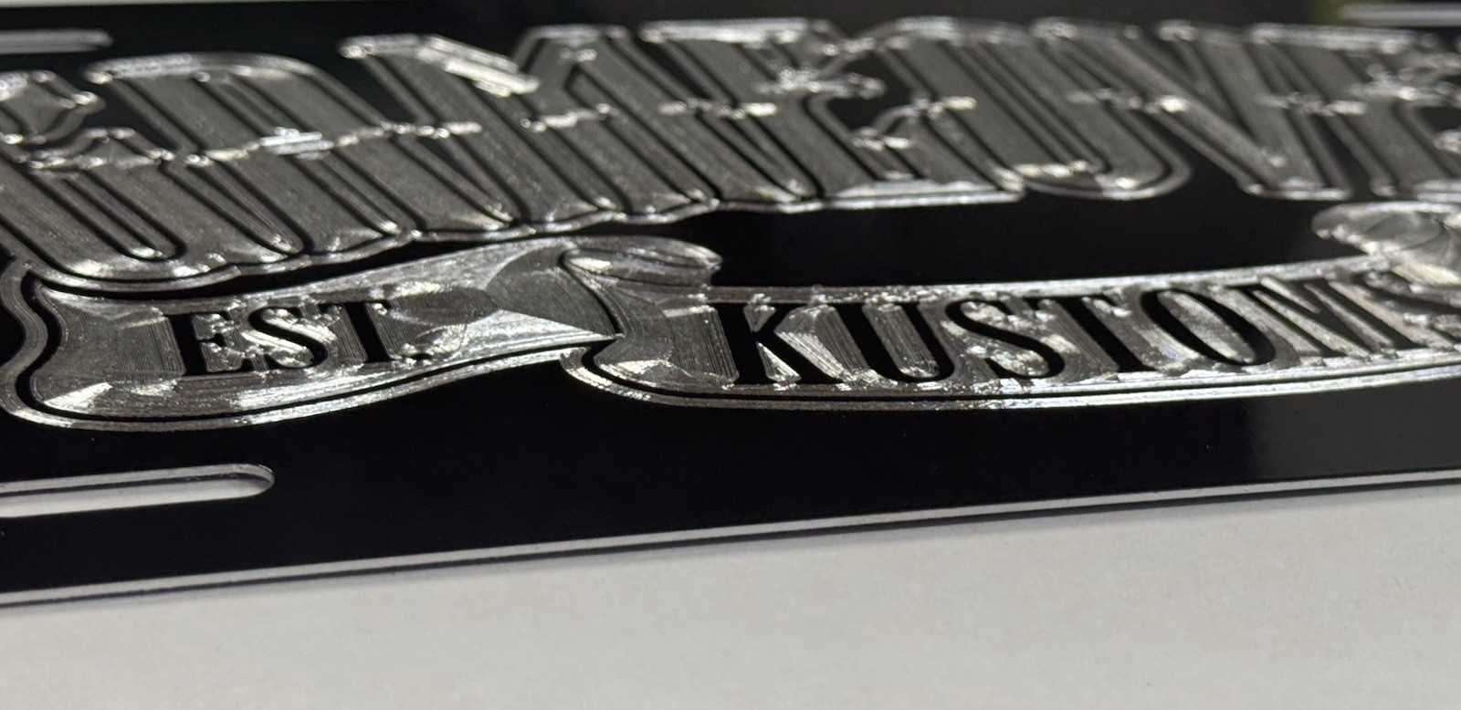 Custom Car Club Logo License Plate Diamond Etched Engraved Metal Car ...