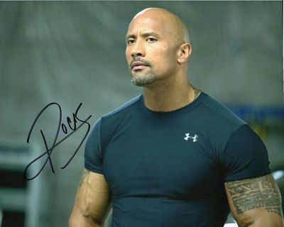 DWAYNE THE ROCK JOHNSON AUTOGRAPHED SIGNED A4 PP POSTER PHOTO PRINT 1 ...