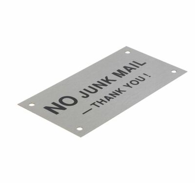 ***Premium Quality***SANDLEFORD Stainless Steel No Junk Mail Door Sign ...