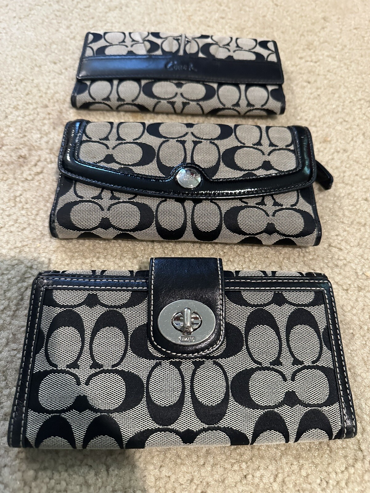 Coach Authentic Vintage “C” Logo Wallet Lot - Gem