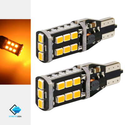 2X T10/T15 LED High Power Chip Amber Yellow DRL/Signal/Side Marker ...