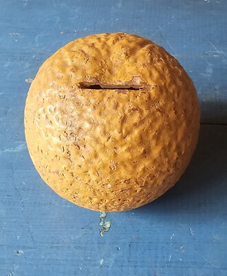 Antique Pottery Bank Orange Ceramic Bank Redware Bank Still Bank | eBay