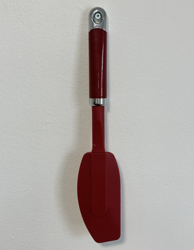 KitchenAid Red & Silver Mixing Rubber Spatula 12.5" Scraper Kitchen ...