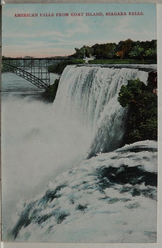 OLD POSTCARD NIAGARA FALLS AMERICAN FALLS FROM GOAT ISLAND | eBay