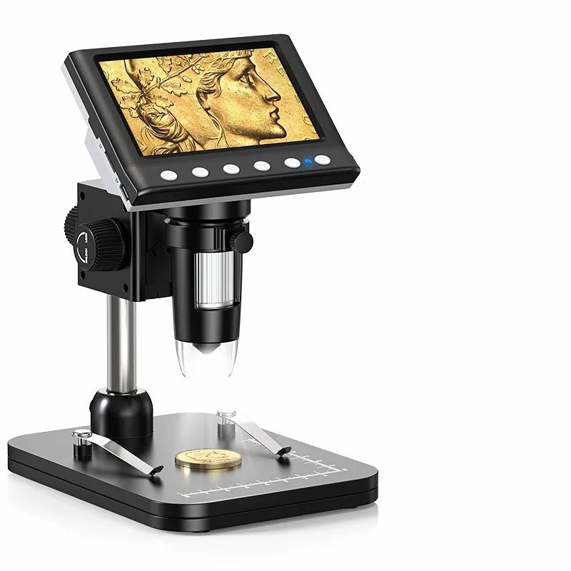 Digital Microscope 1000X USB Coin Microscope 4.3" LCD Screen Soldering ...