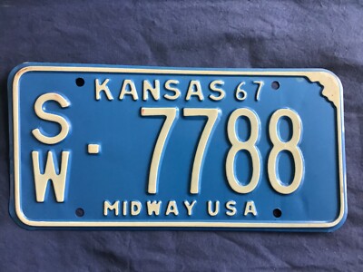 1967 Kansas License Plate Tag | eBay