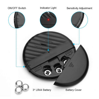 New Window Door Alarm 125dB Adjustable Ultra Slim Glass Break Detector ...