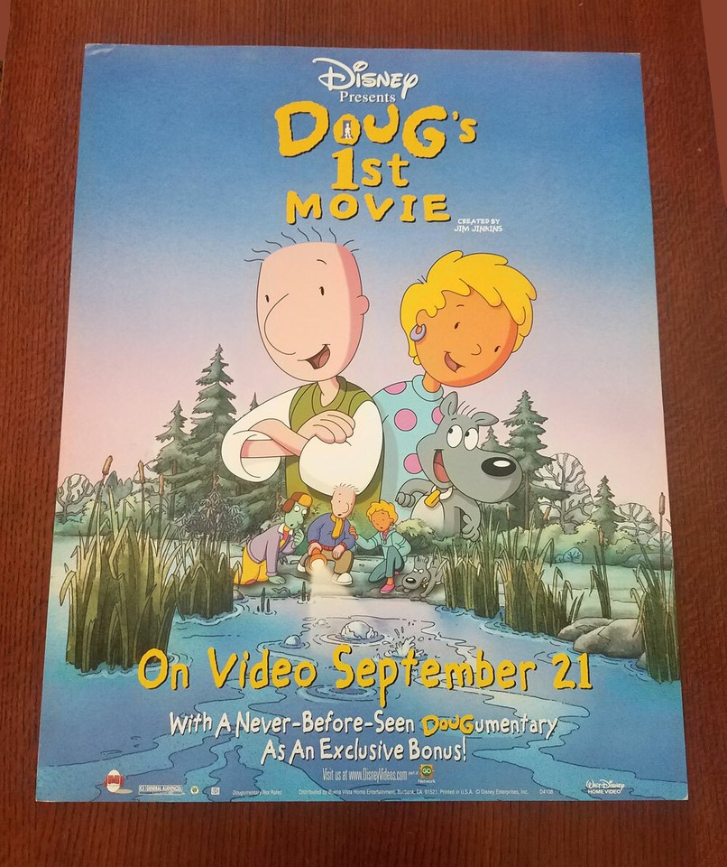 DOUG'S 1ST MOVIE DVD Video Store Thick Stock Movie Poster Double Sided ...