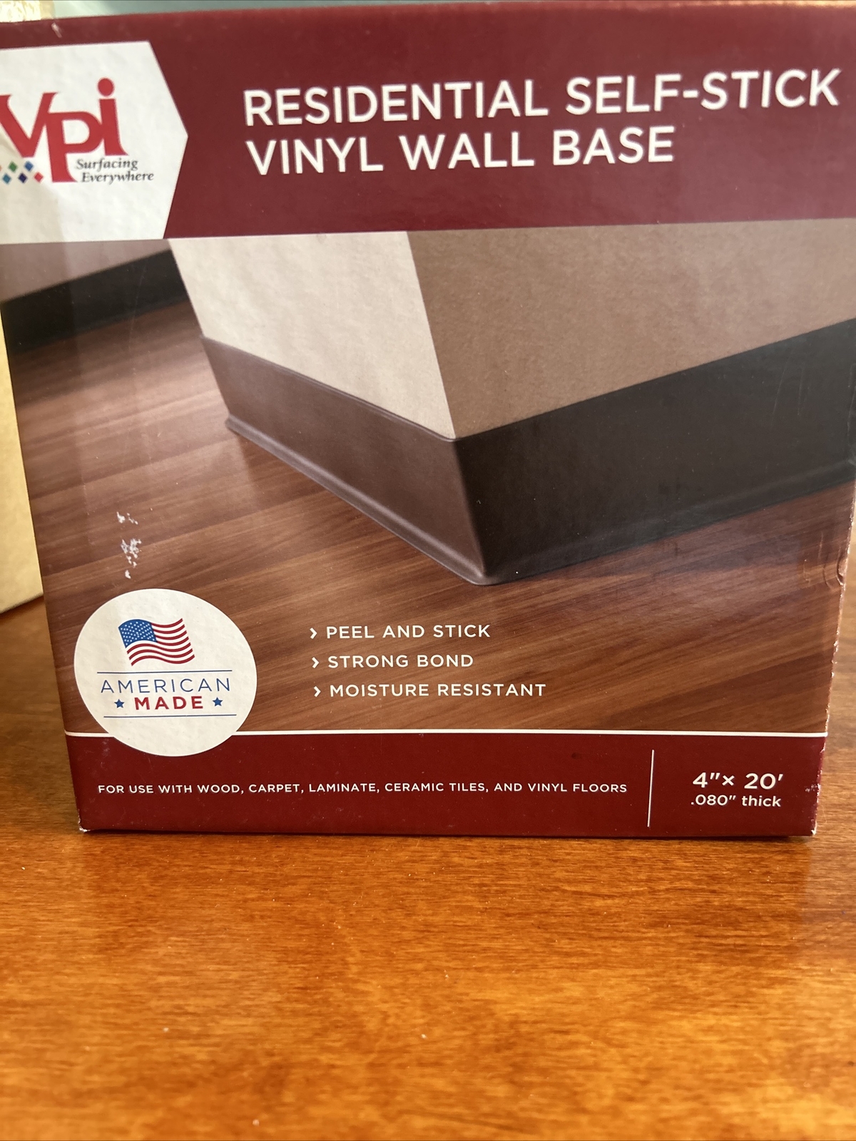 VPI Residential Self-Stick Vinyl Wall Base Black 4" " Made USA C13 for ...