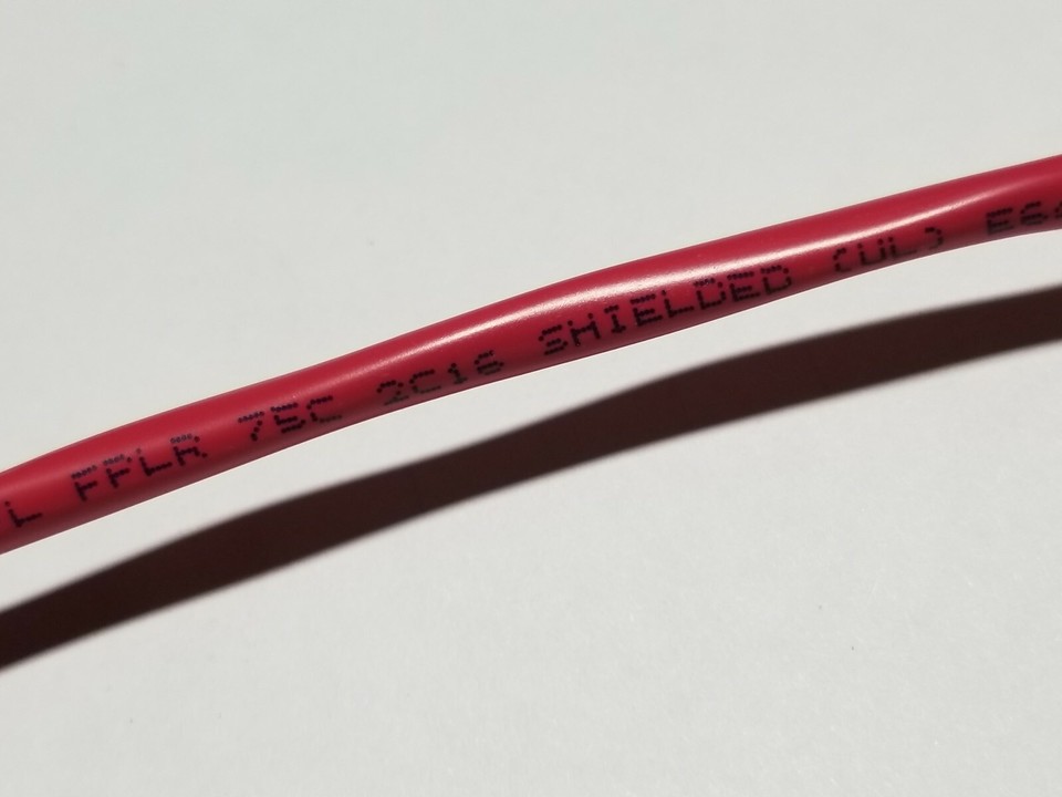 Belden Wire 5220FL 16/2C Solid Shielded Riser Fire Alarm Cable Red ...