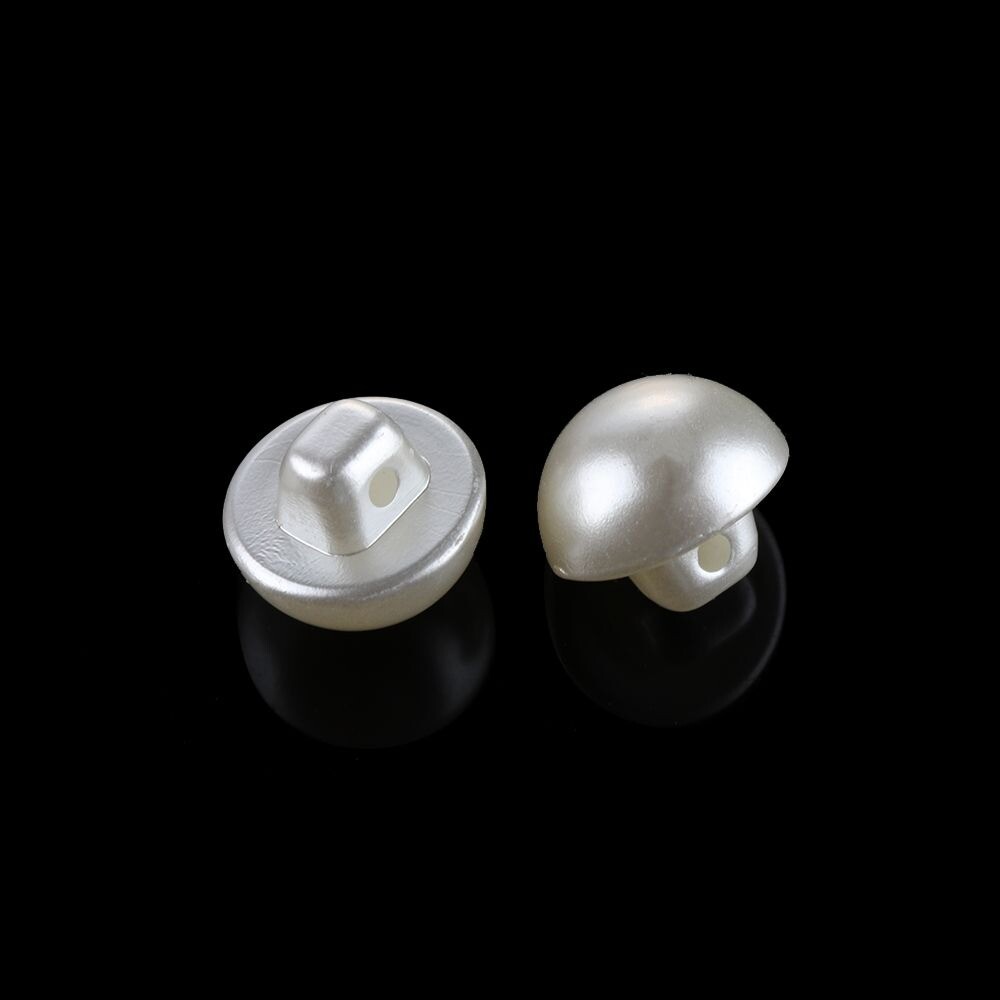 50Pcs White Pearl Buttons for Sewing Half Round White Button Mushrooms ...