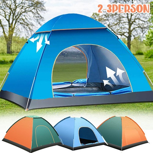 2-3 Man Automatic Instant Double Layer Pop Up Camping Hiking Tent ...