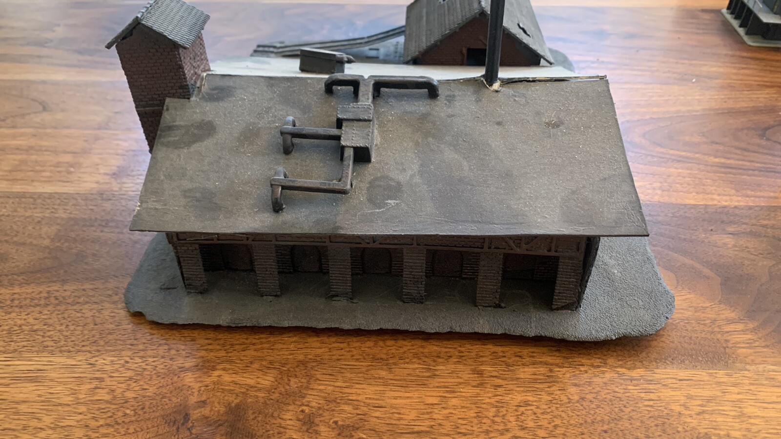 N Scale Factory Lot Built And Weathered Buildings 13x10 And Two 4.5x3 ...