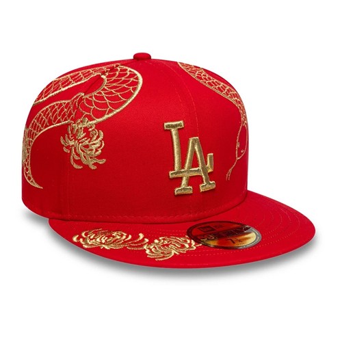 Men's Los Angeles Dodgers 2025 Year Of The Snake Red 59FIFTY Fitted Cap ...