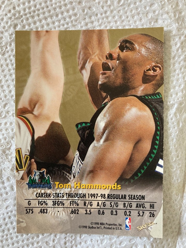 1998-99 Skybox Autographics Tom Hammonds | eBay