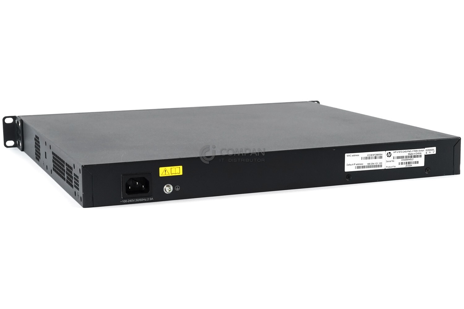 JE008A / HP PROCURVE V1910-24G-POE 24 PORT RJ-45 4 PORT SFP 170W ...