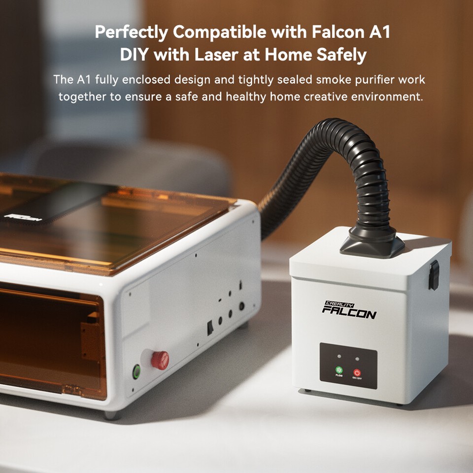 Creality Falcon Smoke Purifier 115m³/h Systemic Flow for Falcon Laser ...
