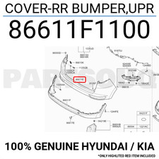 86510S9030 Genuine Hyundai / KIA COVER-FR BUMPER UPR for sale online | eBay