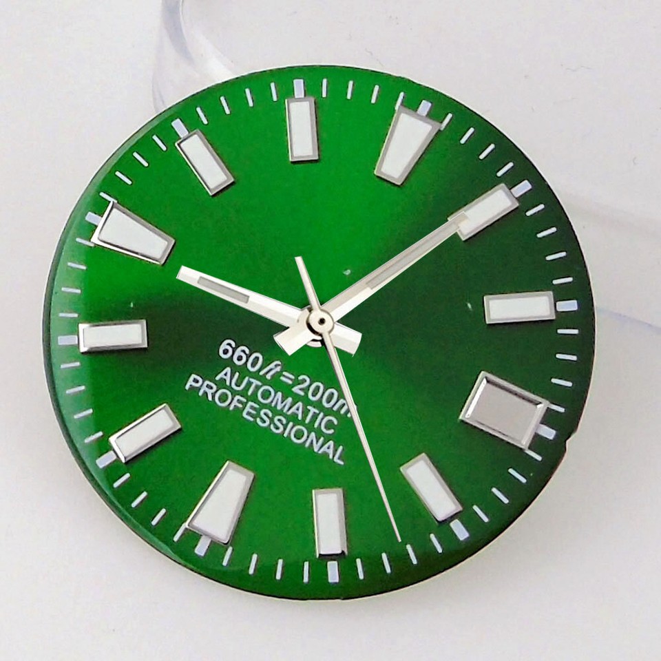 29mm Black Green Red Dial Fit For Date Just style Japan NH35 NH36 ...