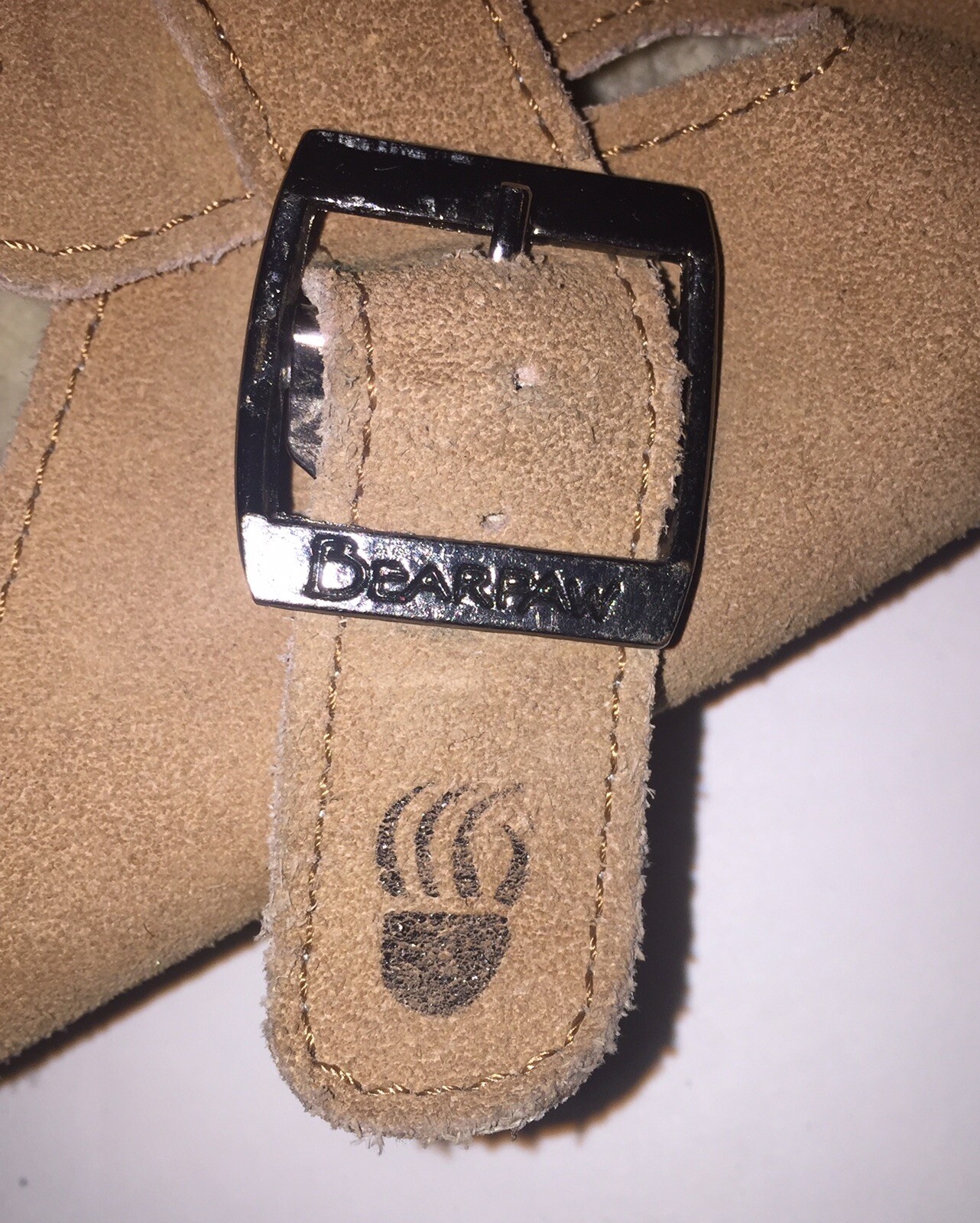 Bearpaw Clog Sandals Beige Women's Size 11 Leather Sheepskin Lining ...