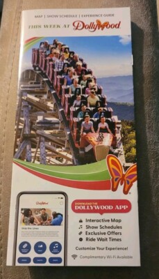 Dollywood Amusement Park Brochure Map....free Shipping | eBay