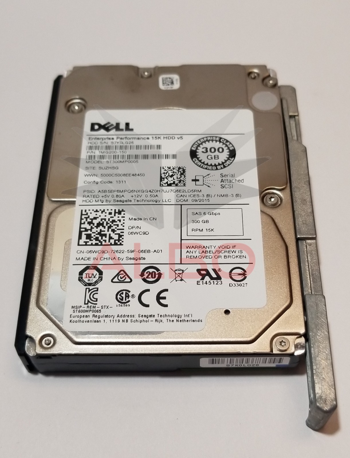 Seagate 06WC9D 300GB HDD 15K RPM 2.5" SAS Model: ST300MP0005 DP/N ...
