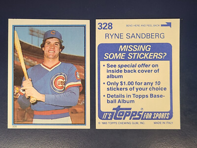 1983 Topps Baseball Stickers Complete Your Set You Pick Choose #221 ...