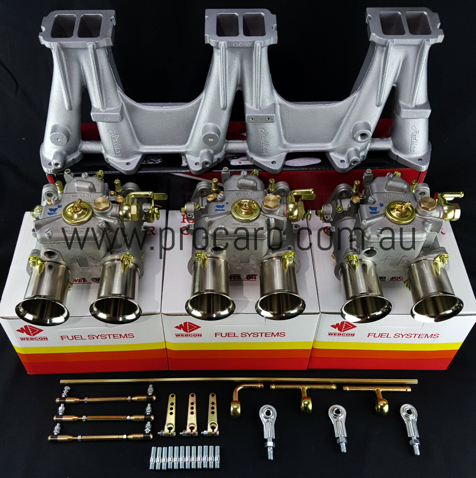 TRIPLE WEBER 45 DCOE KIT - GENUINE - HOLDEN 6 TORANA XU1 ETC 9 PORT 179 ...