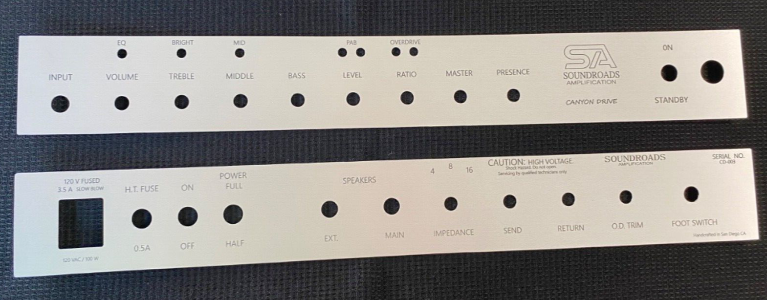 Dumble face plate, front and back. Laser etched anodized aluminum.. | eBay