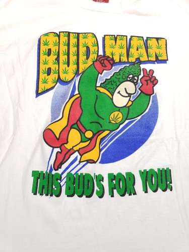 Vintage Balzout Budd Man Marijuana Weed Canibus Parody T shirt XL | eBay