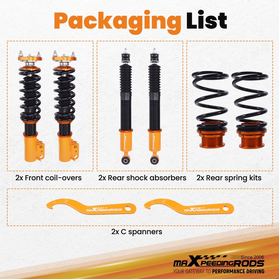 MaXpeedingrods Lowering Kit Coilovers For Ford Mustang GT 1994-04 ...