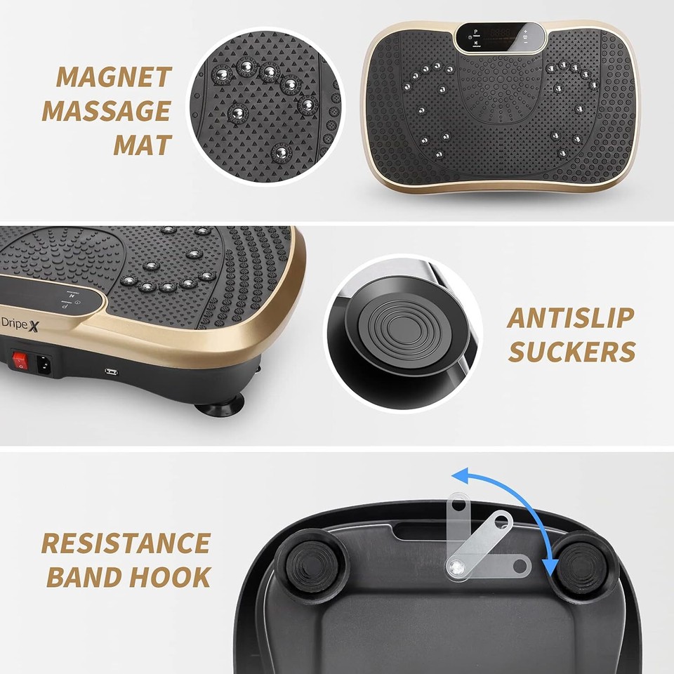 Power Vibration Plate Exercise Body Shaker Massager Vibrating Machine ...