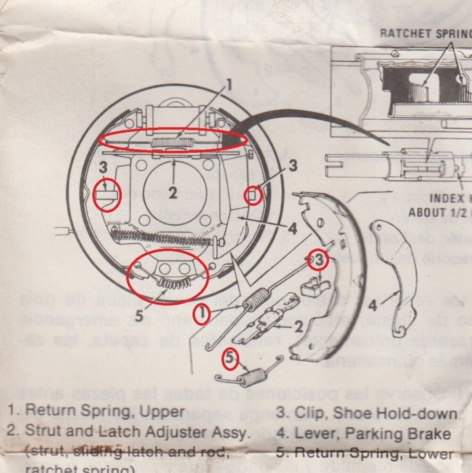 Rear Brake Spring & Clip Kit for 1971-1975 Chevrolet Vega | eBay