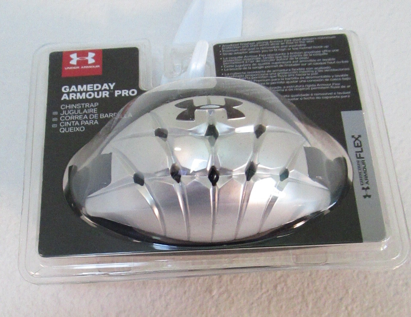 Under Armour Football Helmet Chin Strap Snaps Black and Silver Gameday ...