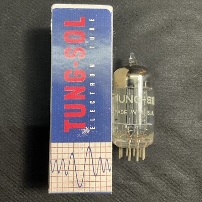 TUNG SOL JAN-12AX7 AUDIO VACUUM TUBE LONG BLACK PLATES!! Tested STRONG ...