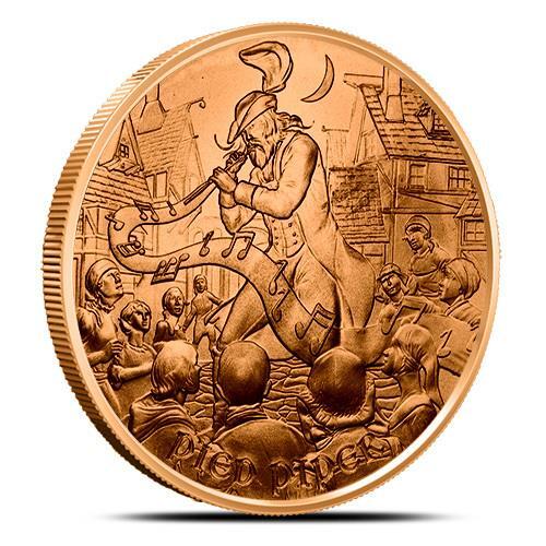 1 oz Copper Medieval Legends Pied Piper Copper Round Collectible Coin ...