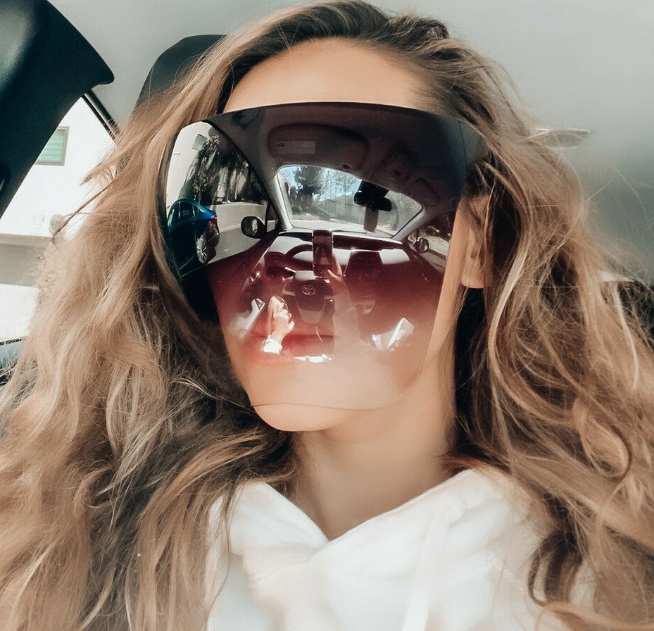 OVERSIZED Huge Big MASK SHIELD FULL FACE Large GRADIENT Sunglasses ...