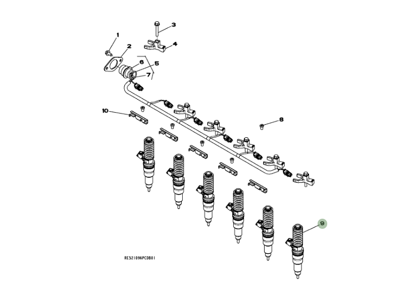NEW John Deere Electronic Unit Injector RE533608 | eBay