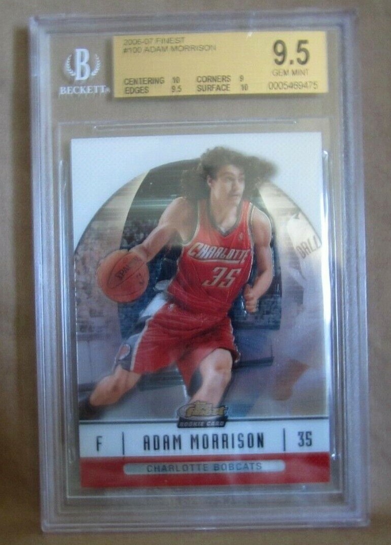 Adam Morrison RC 2006-07 Finest Rookie Card#100 BGS9.5!BobCats F RC ...