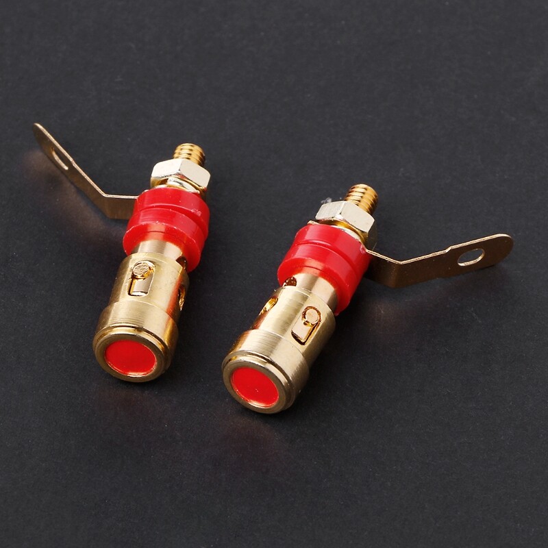 10PCS Brass Speaker Binding Post Spring Loaded Press Subwoofer Basket ...