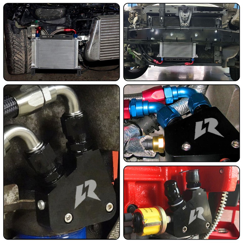 For Corvette C5 C6 C7 LS1 LS2 LS3 AN10 28 Row Oil Cooler w/ Bracket 7 ...