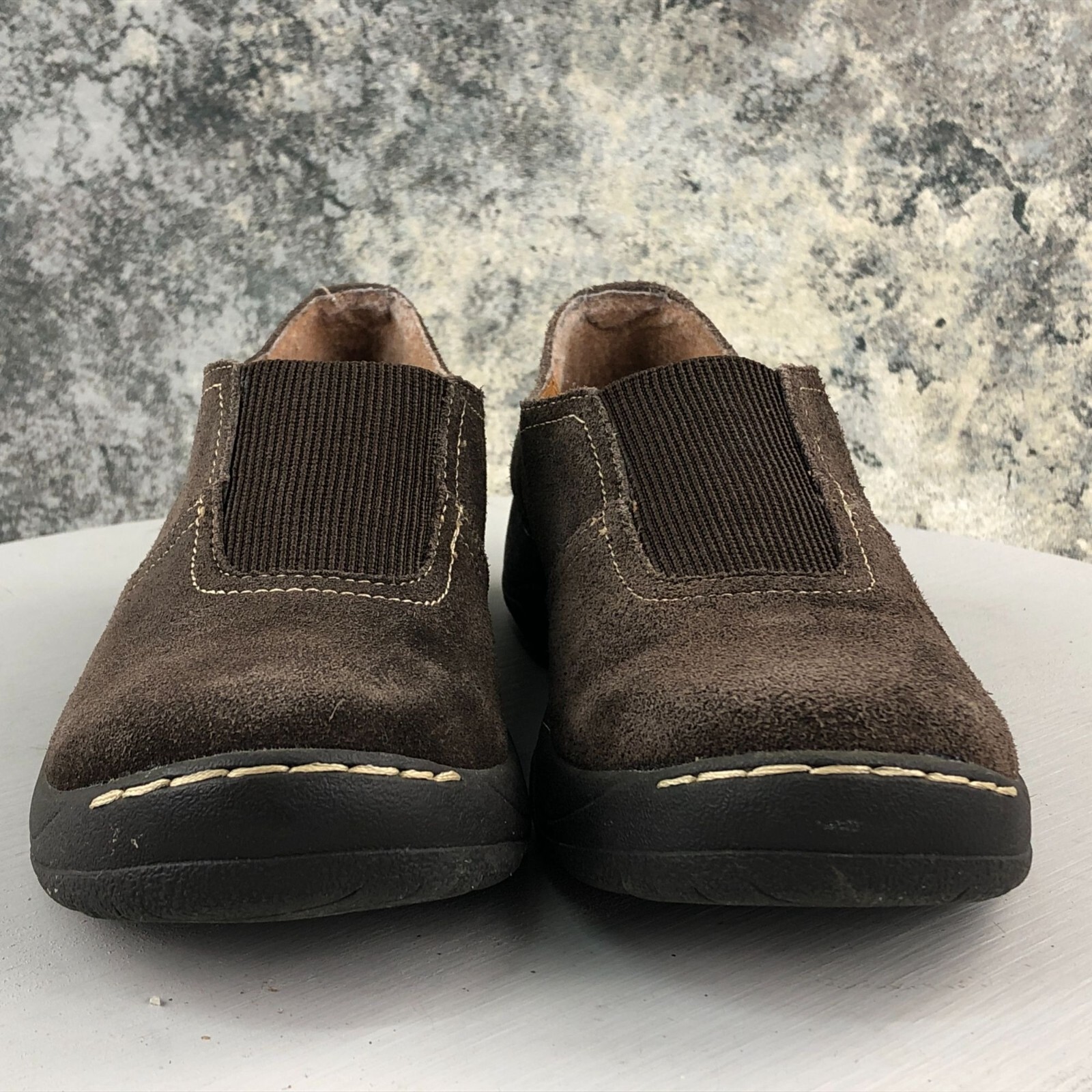 EuroSoft by Sofft Women's Size 7M Brown Leather Slip On Elastic Comfort ...