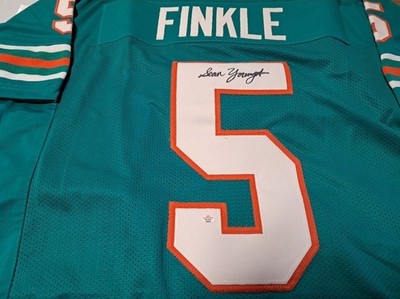 Autographed/Signed SEAN YOUNG Ray Finkle Ace Ventura Miami Teal Jersey ...