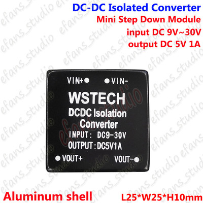 DC-DC Buck Step Down Isolated Converter 9V 12V 24V to 5V 1A Power ...
