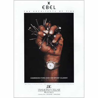 1999 Ebel Watch: Harrison Ford Sport Classic Nails Vintage Print Ad | eBay