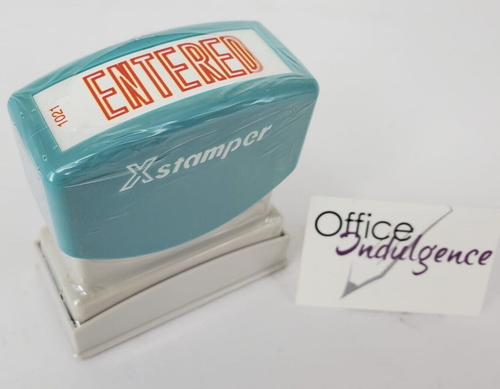 X-Stamper ENTERED Red Self Inking Stamp 5010210 | eBay