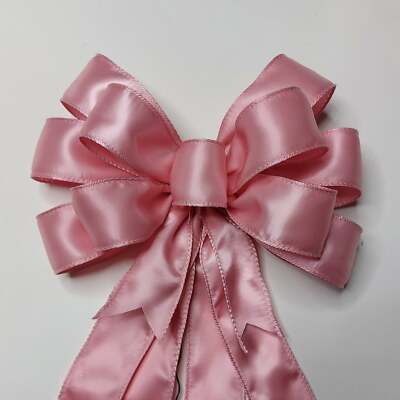 Double Faced Satin Bow, Peony Pink Color, Size Small | eBay