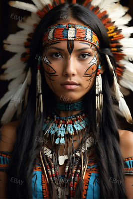 Native American Curvy Girl Model Photo Risque 13x19 Poster Art Print ...